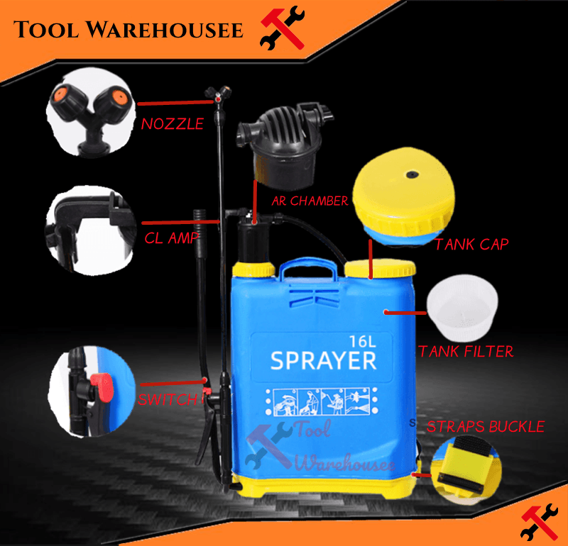 Armstrong Manual Sprayer 16L Knapsack Sprayer Gardening / Disinfectant ...