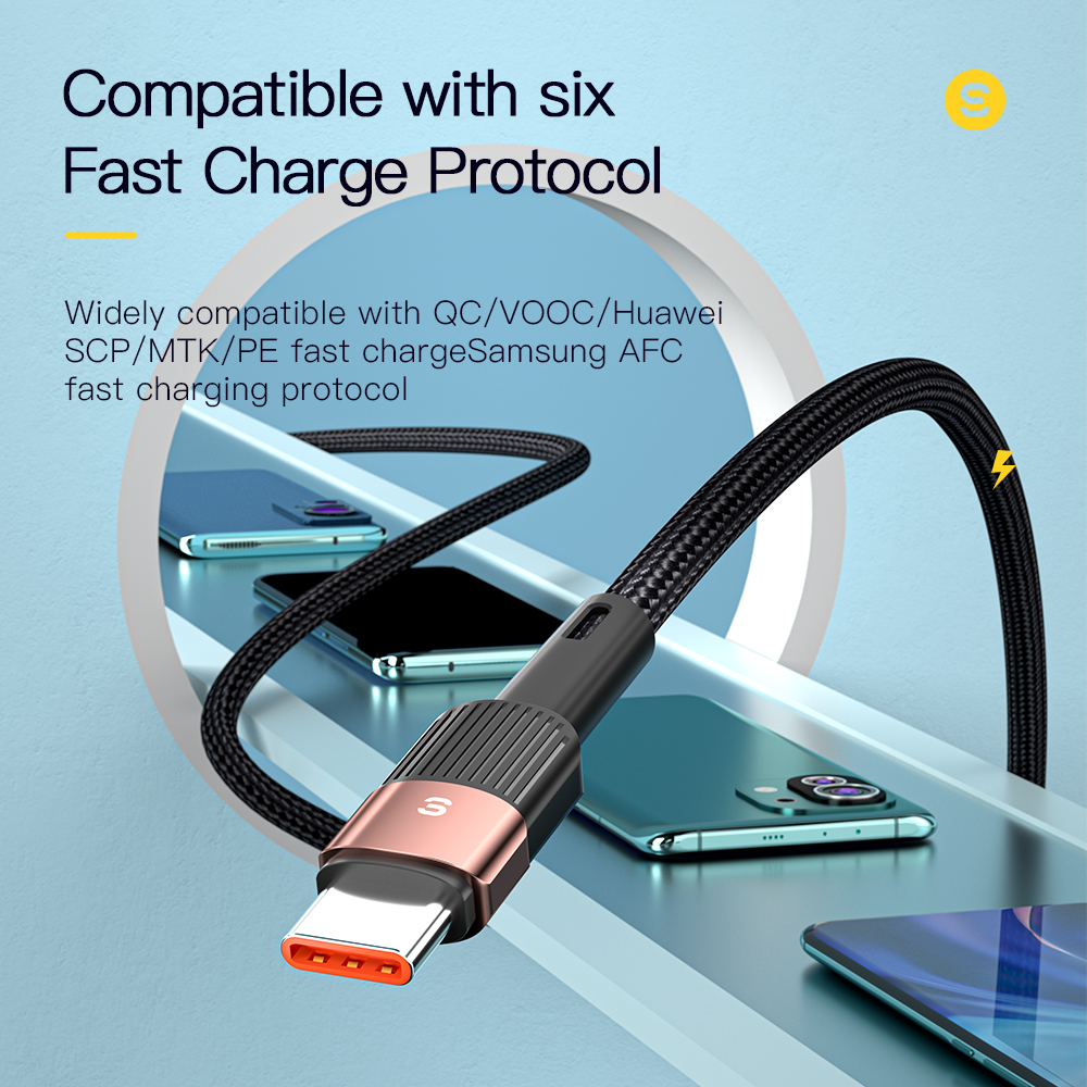 Essager 7A USB Type C Cable 100W For Realme Huawei P30 Pro 66W Fast ...