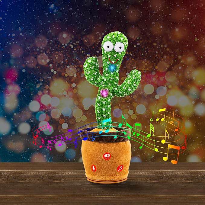 Dancing Talking Cactus Baby Toy, Mimicking Recording Toy Repeats What ...