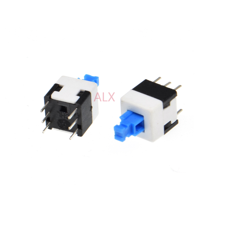 【TopazTrove】30PCS 8X8MM 6PIN Self lock push button switch TAcT Key ...