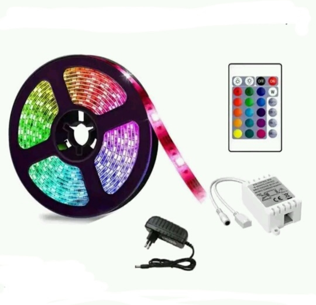 2835 RGB LED Strip Light With Power Adapter 300 LEDs/5m DC 12V High Lumen Flexible LED Diode ...