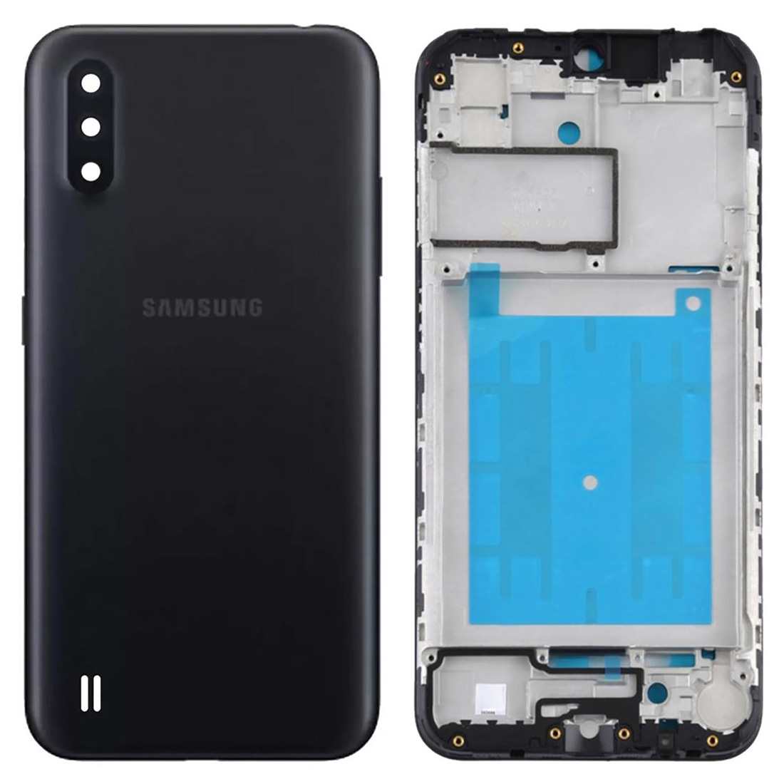 Samsung Galaxy A01 Middle Frame Housing With Power and Volume Buttons ...