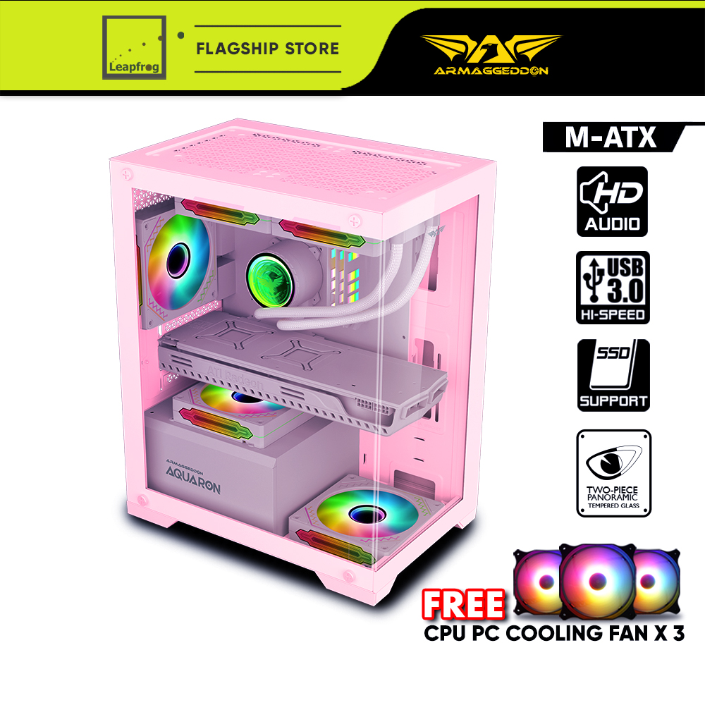 Armaggeddon Aquaron MATX Transparent view Gaming Casing Chassic PC Case ...