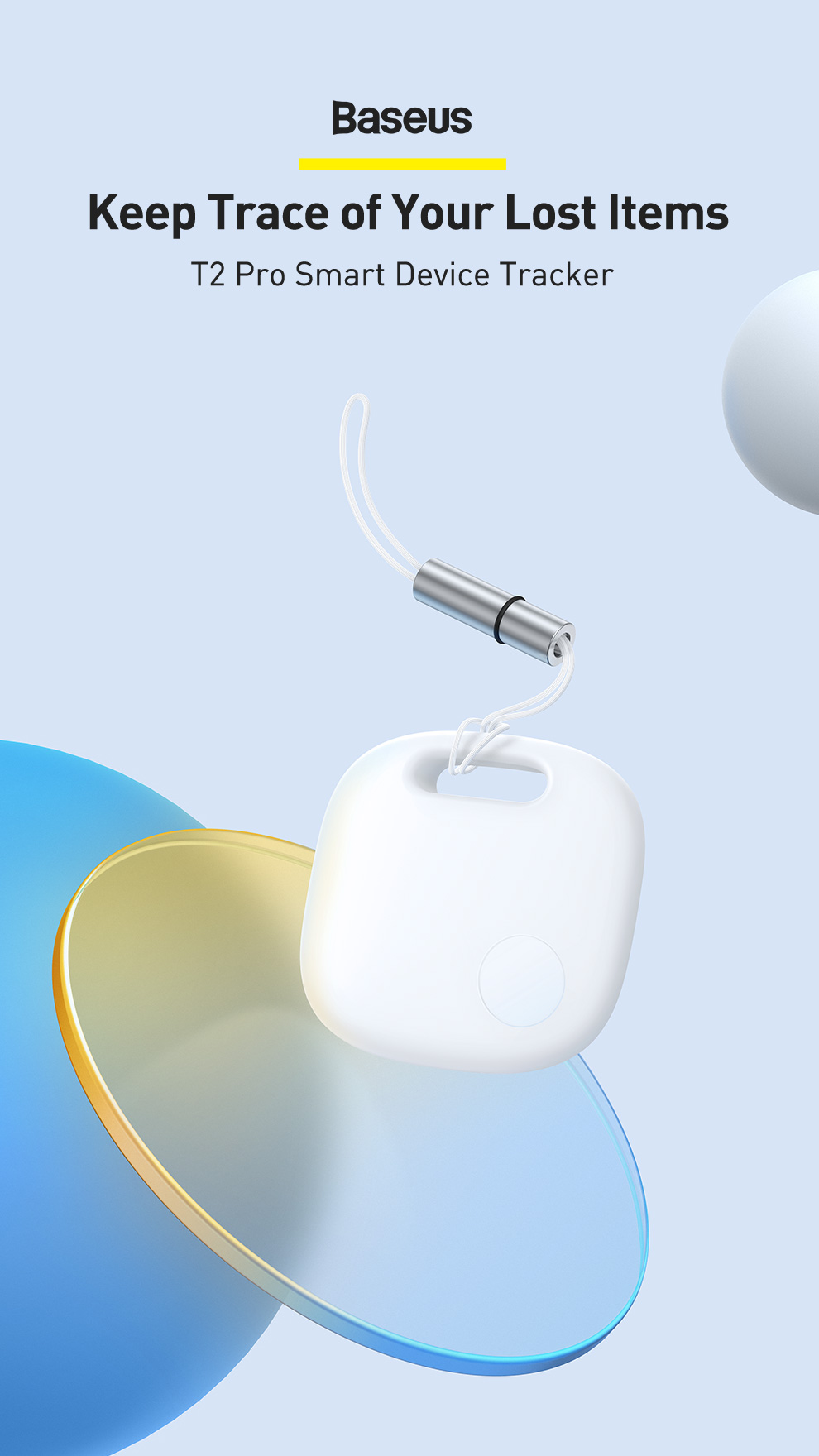 Baseus T2 Pro Wireless Smart Tracker Mini Anti-Lost Track Device Animal ...