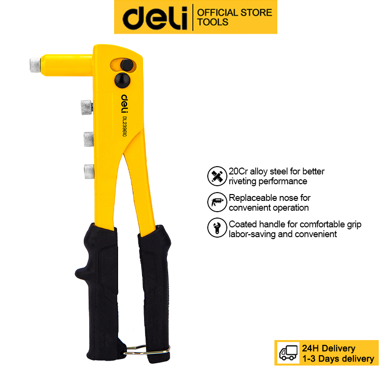 Deli Single-arm Riveter Set Original Heavy Duty Hand Riveter Rivet Gun ...