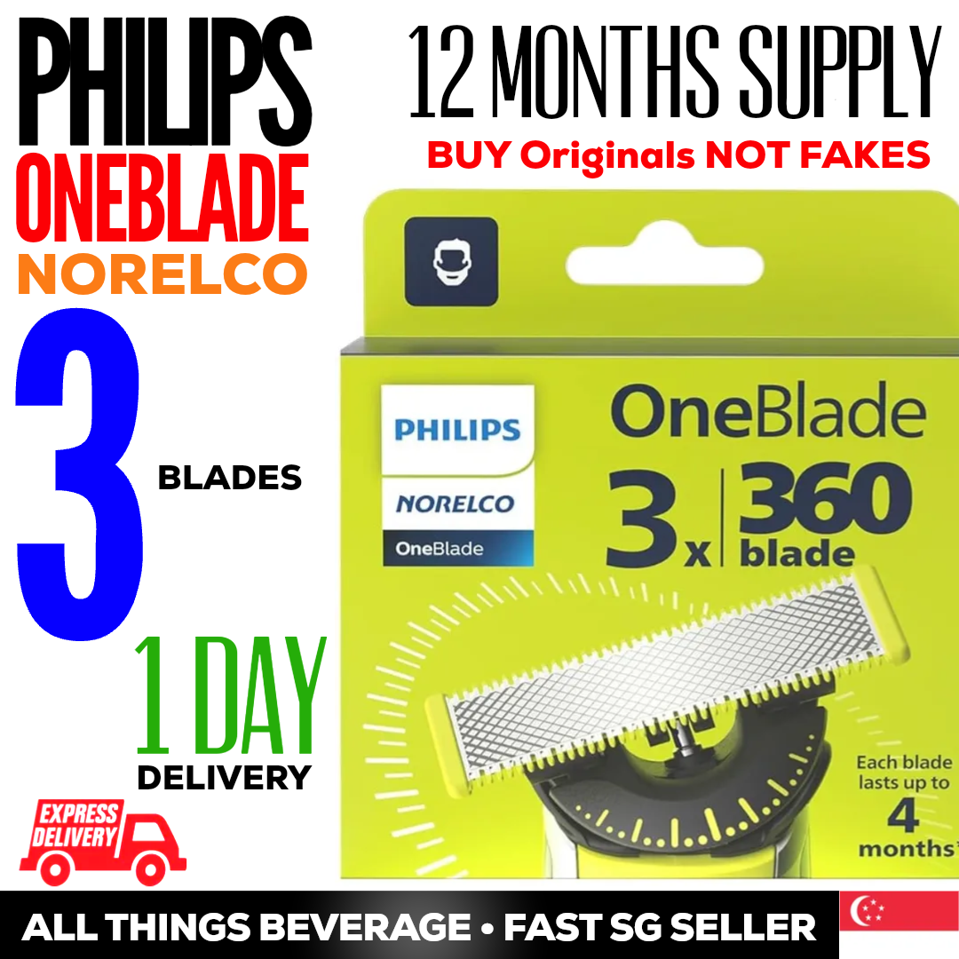 1 Day Delivery - Philips Norelco OneBlade Replacement 360 Blade Blades ...