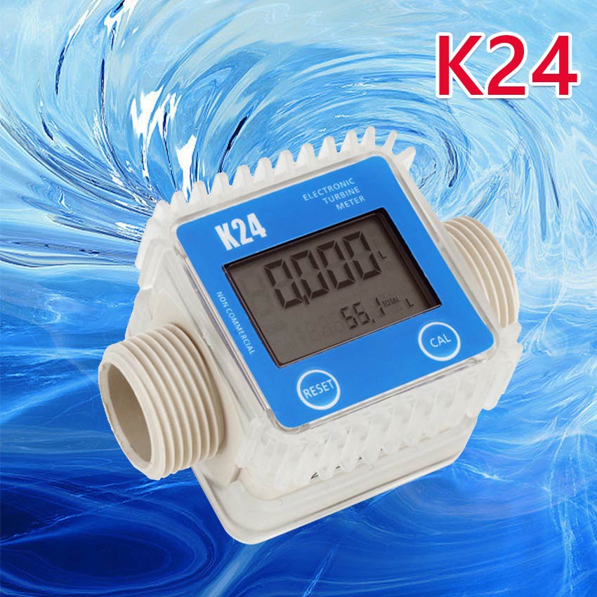 K24 Digital Turbine Flow Meter Fuel Water Flow Meter 10-120L Min ...