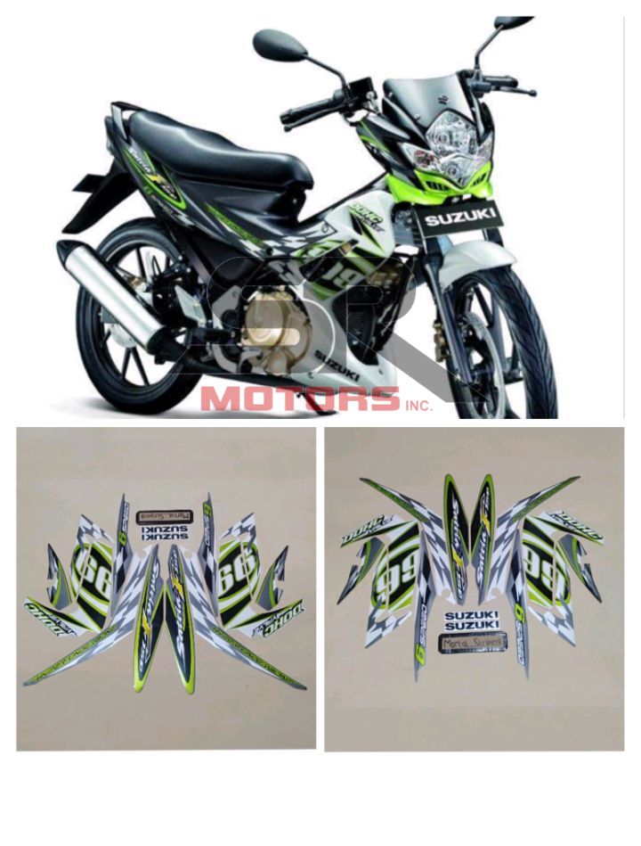 STICKER STRIPPING FULLSET SATRIA FU F 150 BARONG 99 2012 HIJAU PUTIH ...