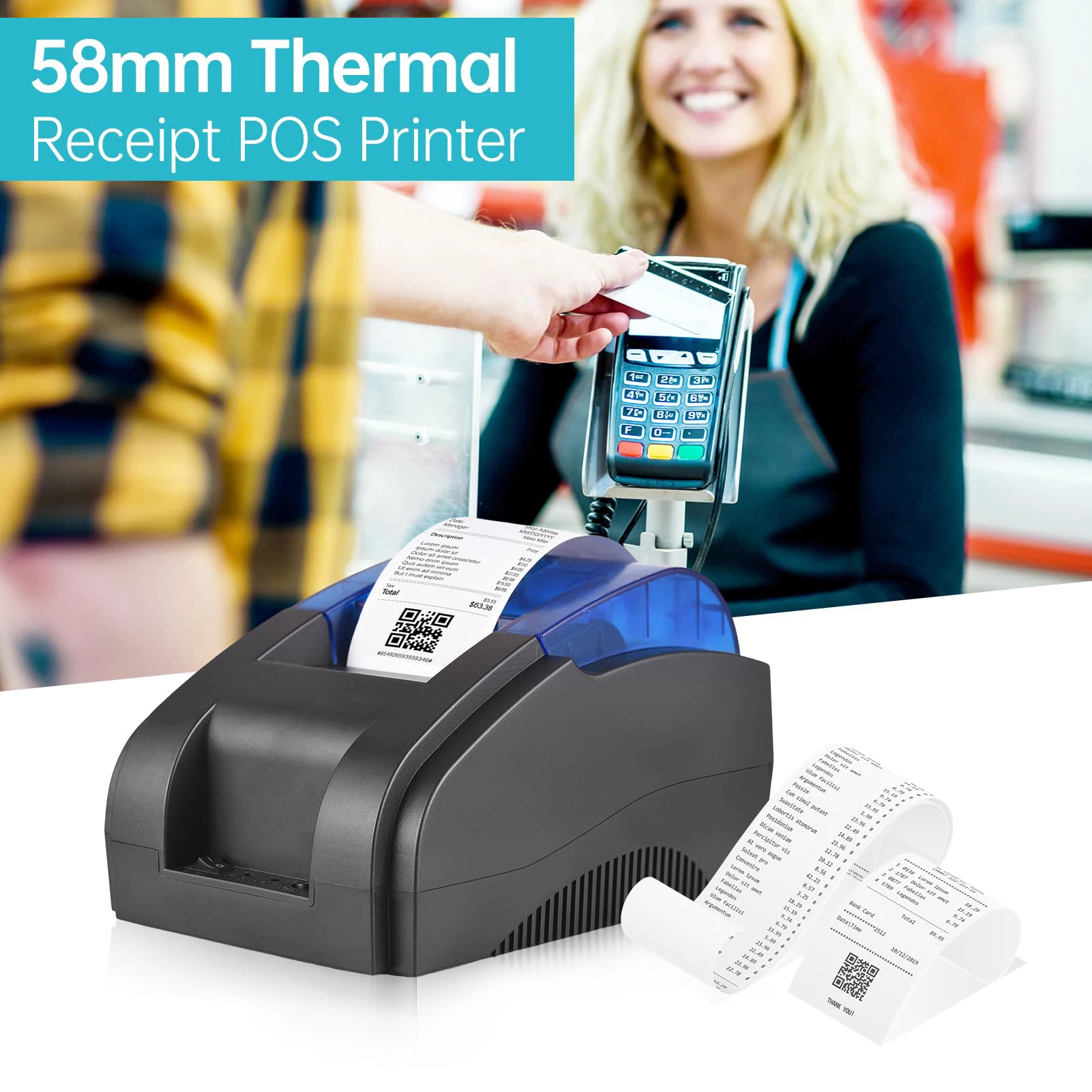 【Fast and Reliable Shipping】 58mm Thermal Portable Printer Desktop ...