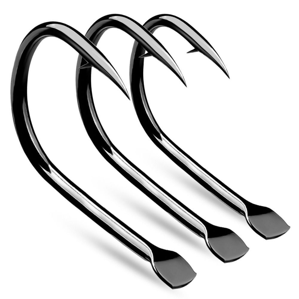 【SmartHorizon】High Carbon Steel Fishing Hook Sharpened With Barb Single ...
