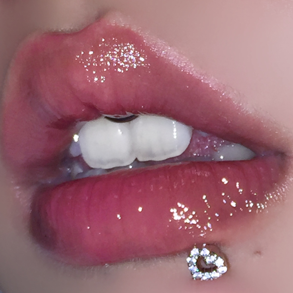 【Special offer】Love lip nail copper set zircon lip nail ear bone nail ...