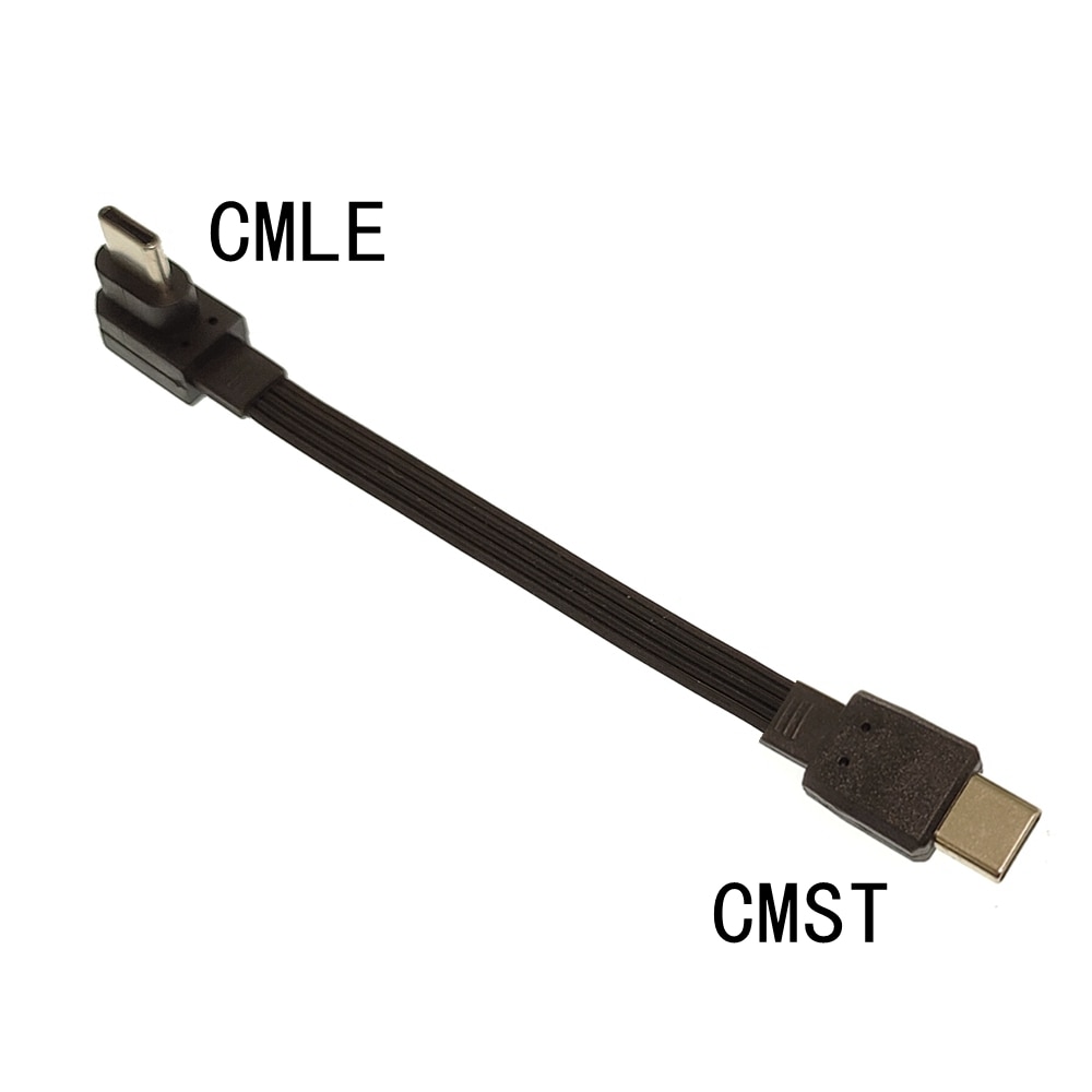 10cm-100cm flat elbow USB-C type c up/down 90° data last pd cable left ...