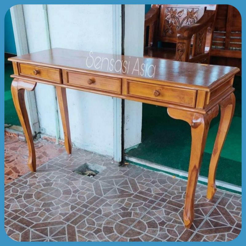 ♖Meja Console Kayu Jati Console Table living Room♬ | Lazada