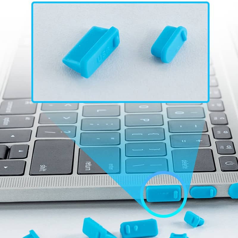 16Pcs Universal Dustproof Notebook Port Plug Silicone Protector USB ...