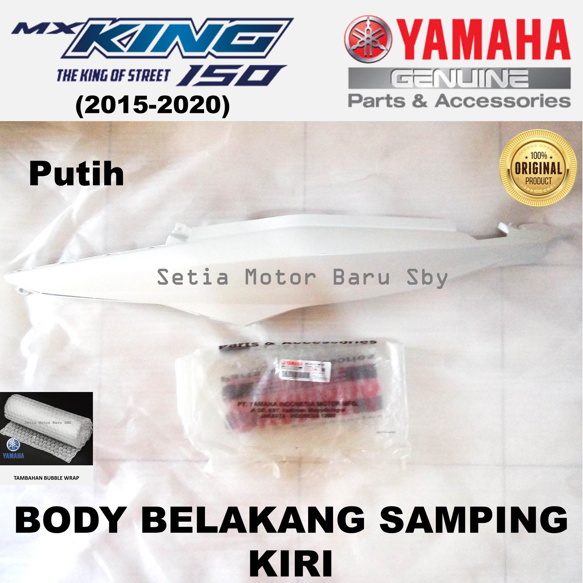 Cover Body Bodi Mx King Mxking Putih Kiri Asli Yamaha Surabaya | Lazada ...
