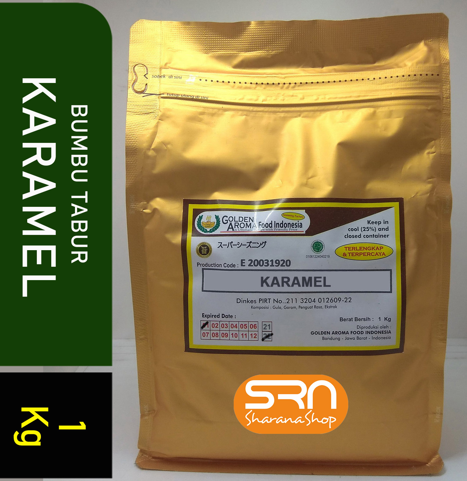 BUMBU TABUR 1 KG RASA KARAMEL, COCOK UNTUK POPCORN, KRIPIK PISANG ...