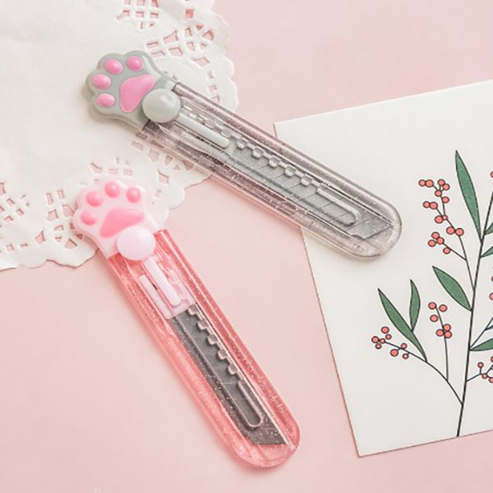 Durable Ps Cat Paw Art Utility Knife Transparent Sharp Blade Express ...
