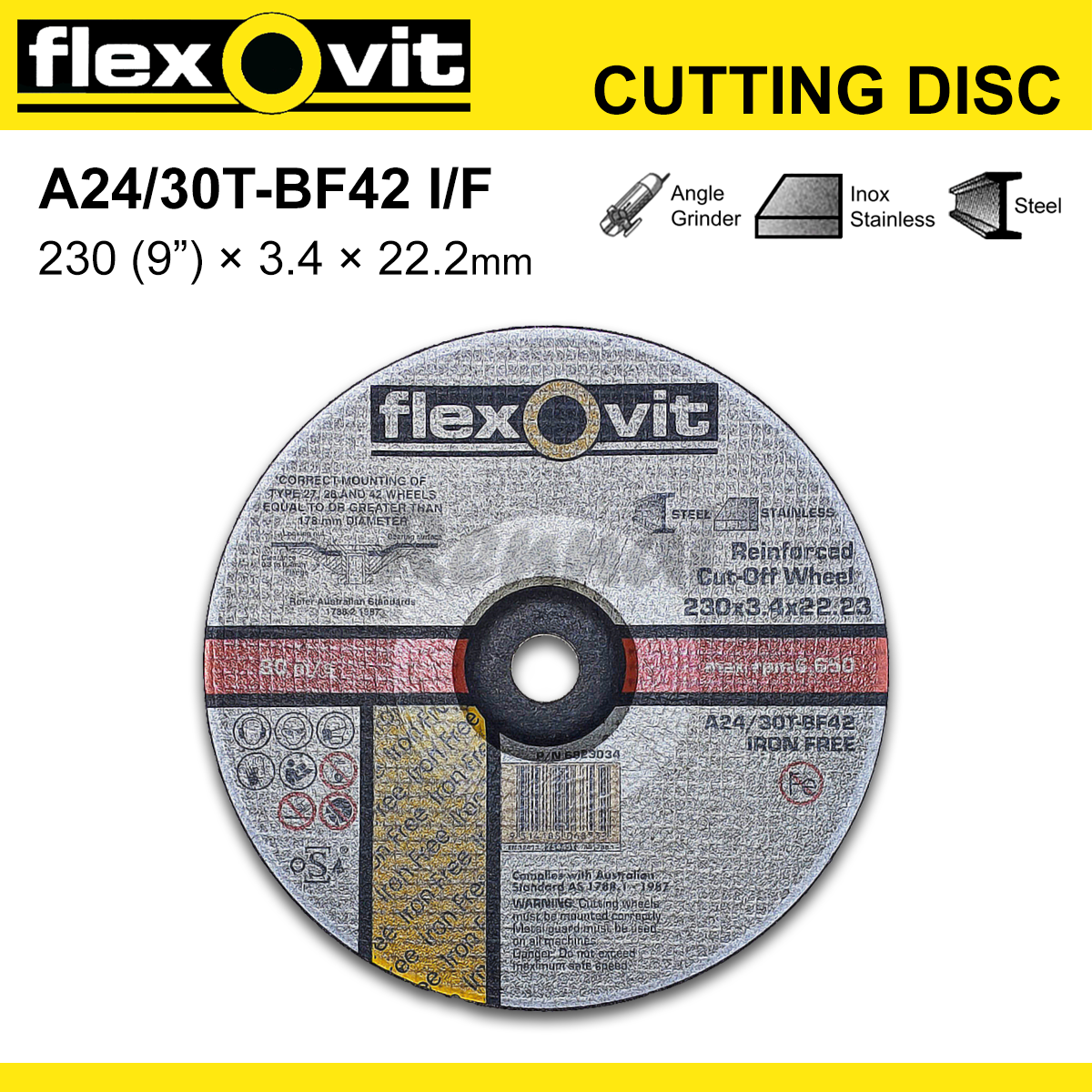 Flexovit Cutting Disc 4" or 9", Depressed Center | Lazada PH