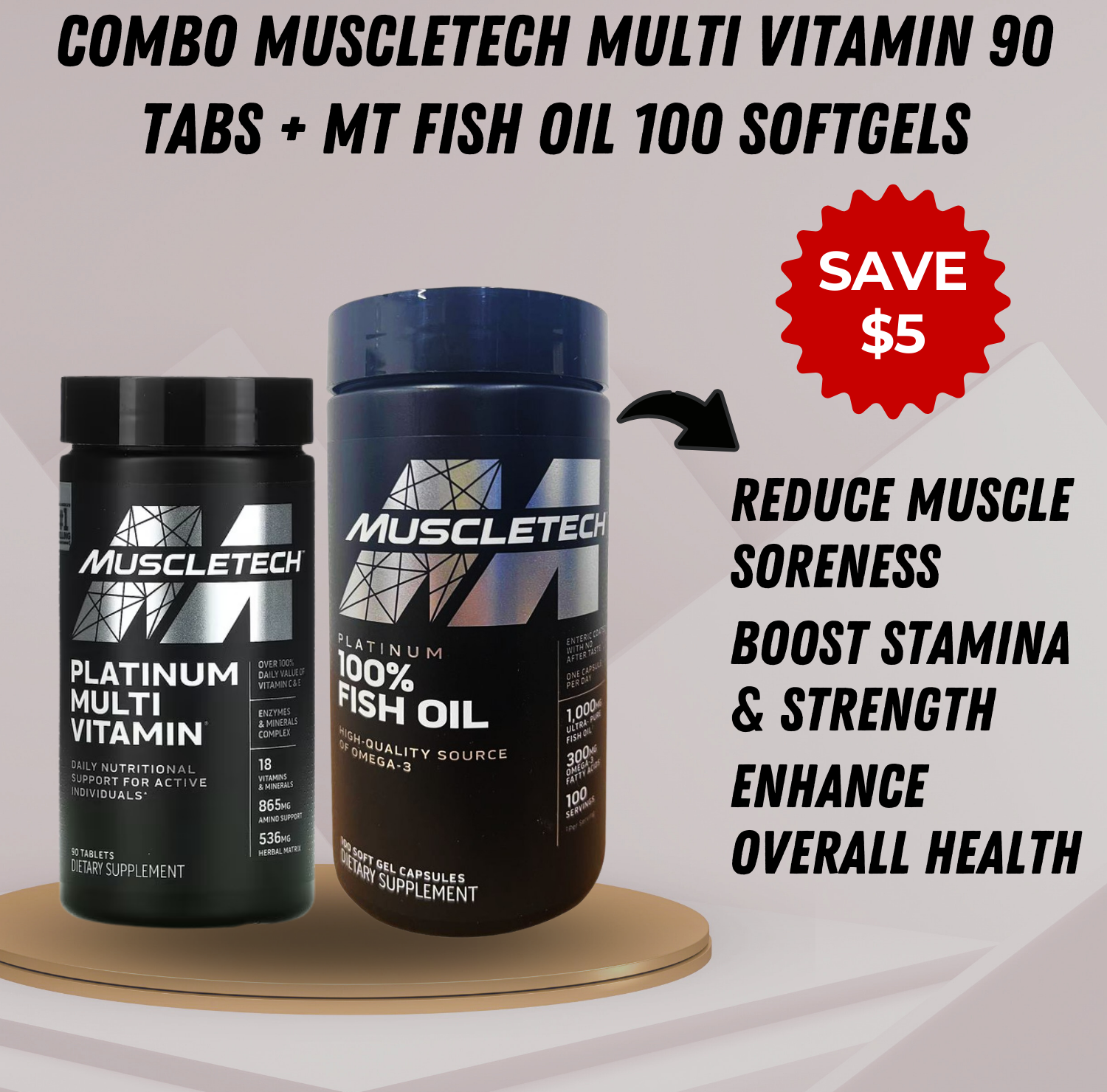 Muscletech, Essential Series, Platinum Multi Vitamin, High Potency ...