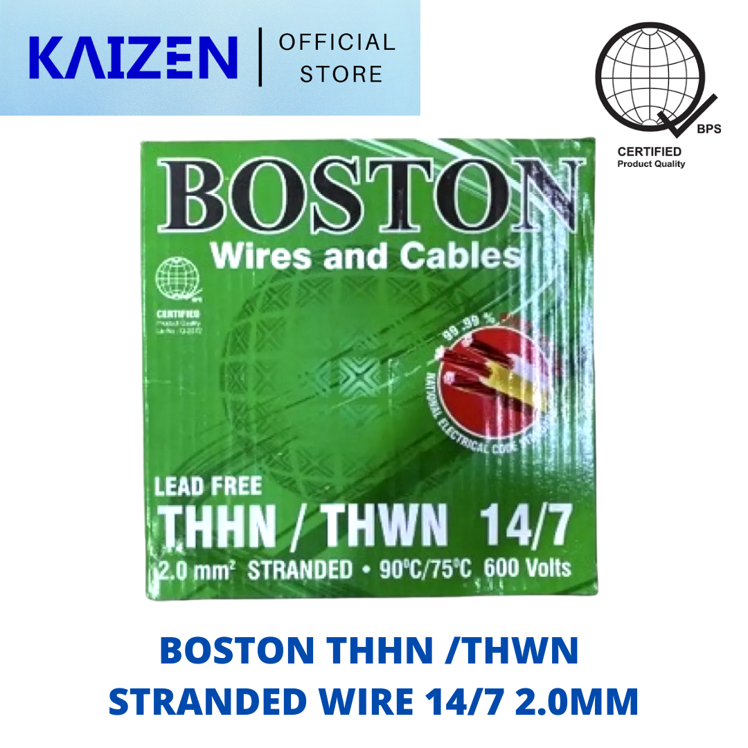 BOSTON THHN/THWN 14/7, 12/7 ELECTRICAL STRANDED WIRE (Per Box) | Lazada PH