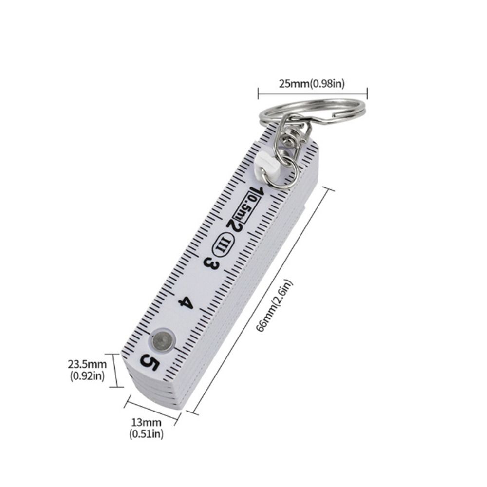 Portable 0.5m 10-Fold Folding Ruler Double-sided Scale Anti Pinch ...