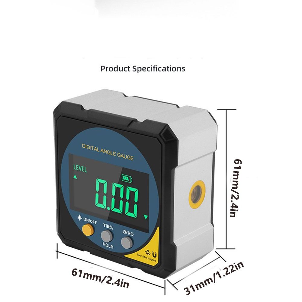 Angle Gauge Rechargeable Laser Angle Ruler 4 Sides Magnet Dual Laser ...