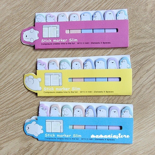 Post It Kertas Karakter Kecil Sticky Note kertas Karakter Pembatas ...