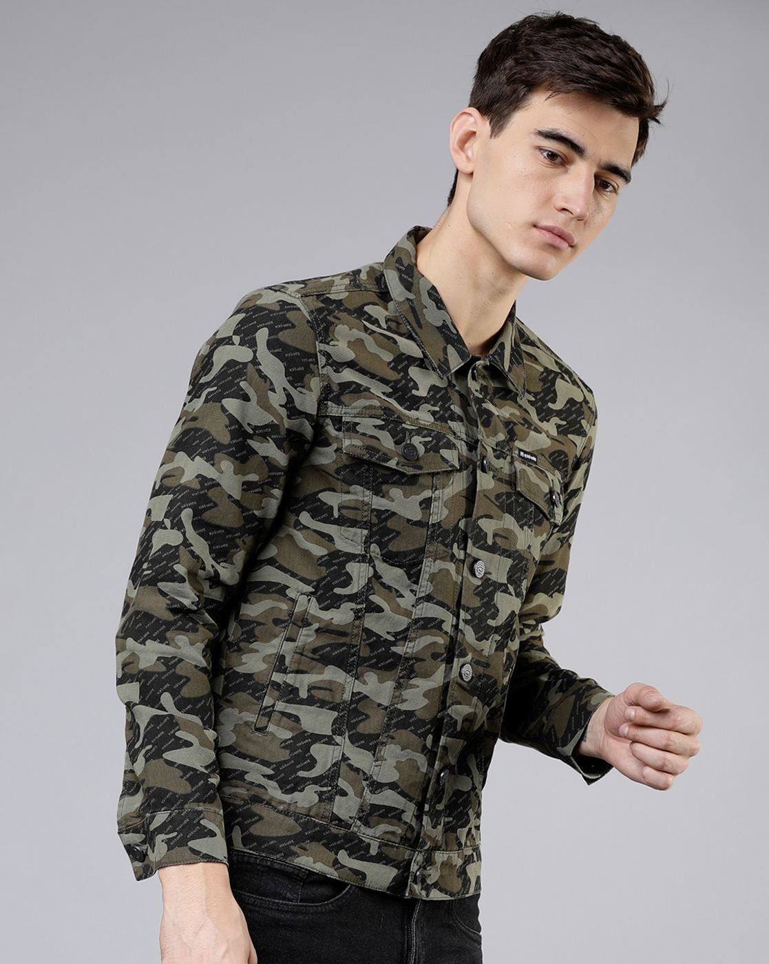 Camouflage Print Button-Down Jacket By TAG ONE | Daraz.pk