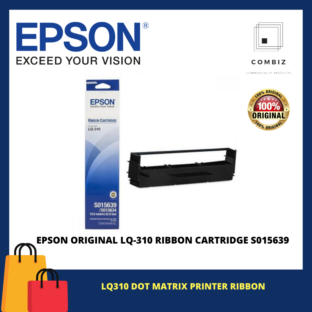 Epson ORIGINAL LQ-310 Ribbon Cartridge S015639 ( LQ310 Dot Matrix ...