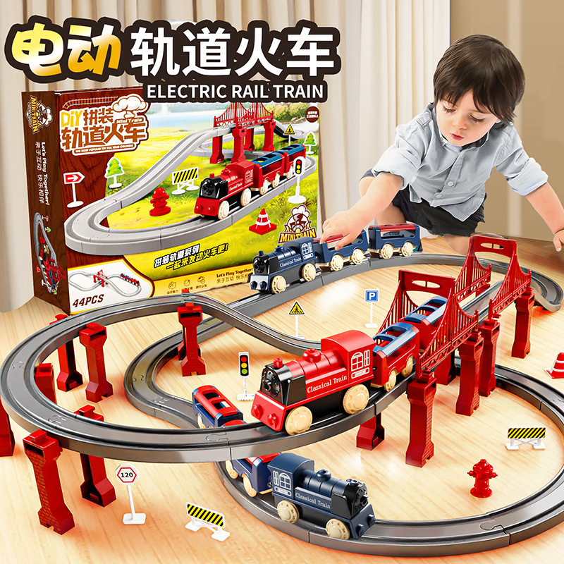 Electric High-Speed Train Small Train with Track Boy Bullet Train Model ...