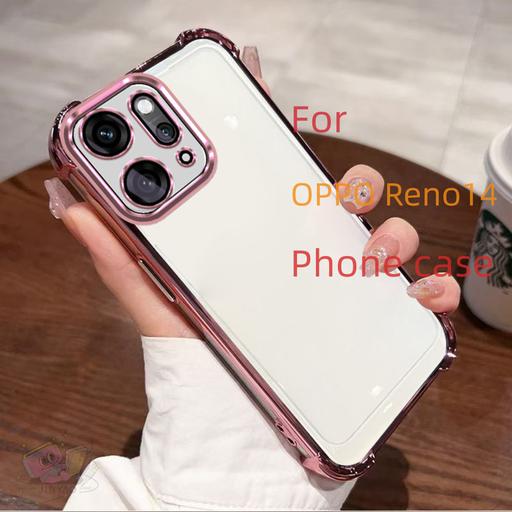 【Luxury】For OPPO Reno14 Phone Case Transparent Lens Protector Fresh ...