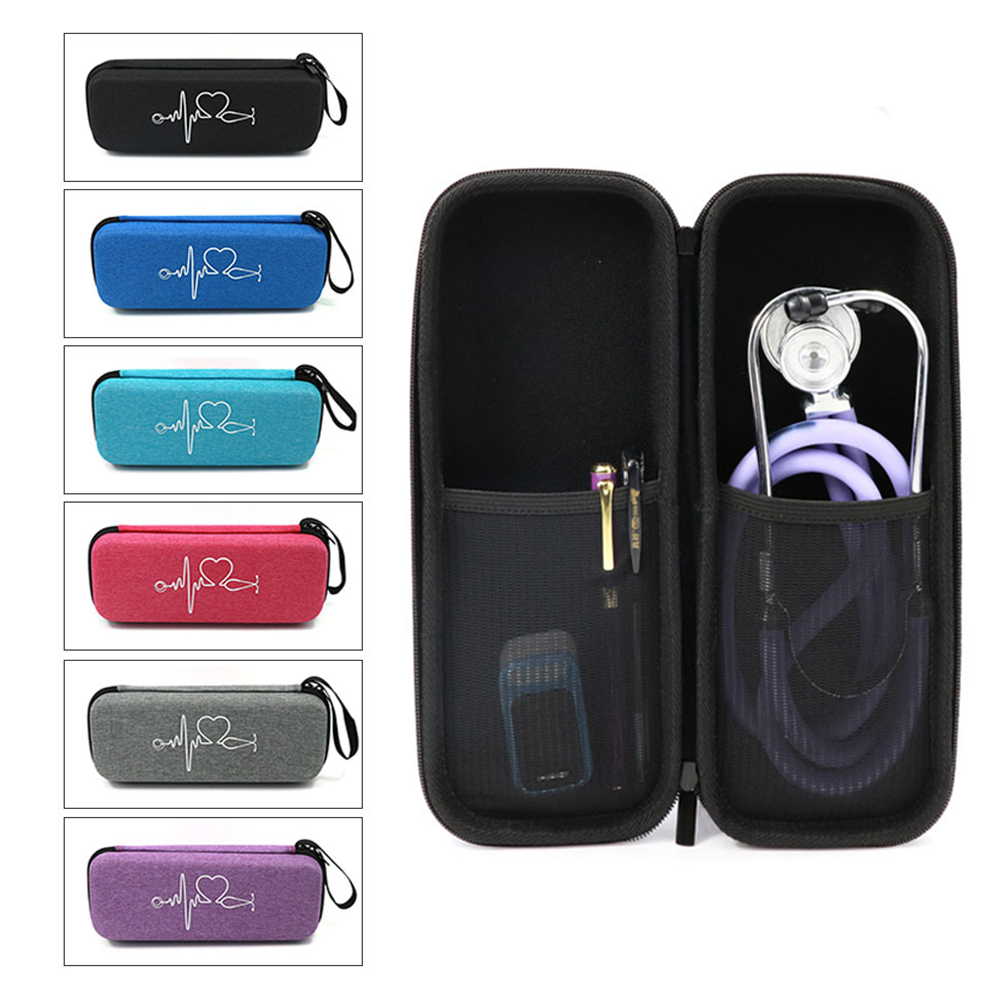 【StyleHive】Hard EVA Portable Stethoscope Carrying Case Box Shell Mesh ...