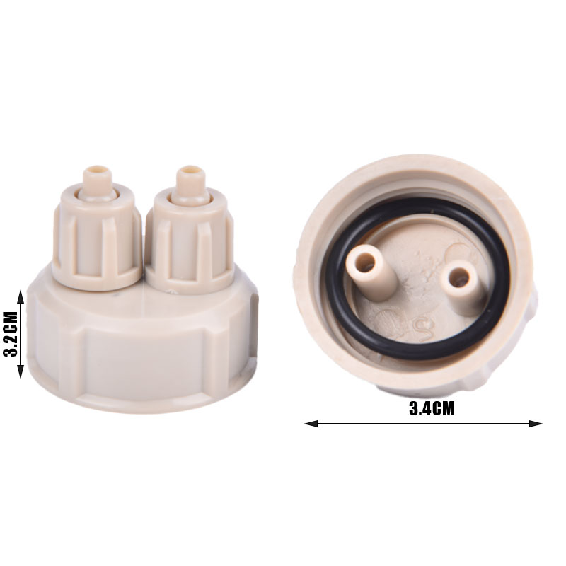 2Pcs Aquarium DIY CO2 System Kit Generator Bottle Cap Quick Screw Cap ...