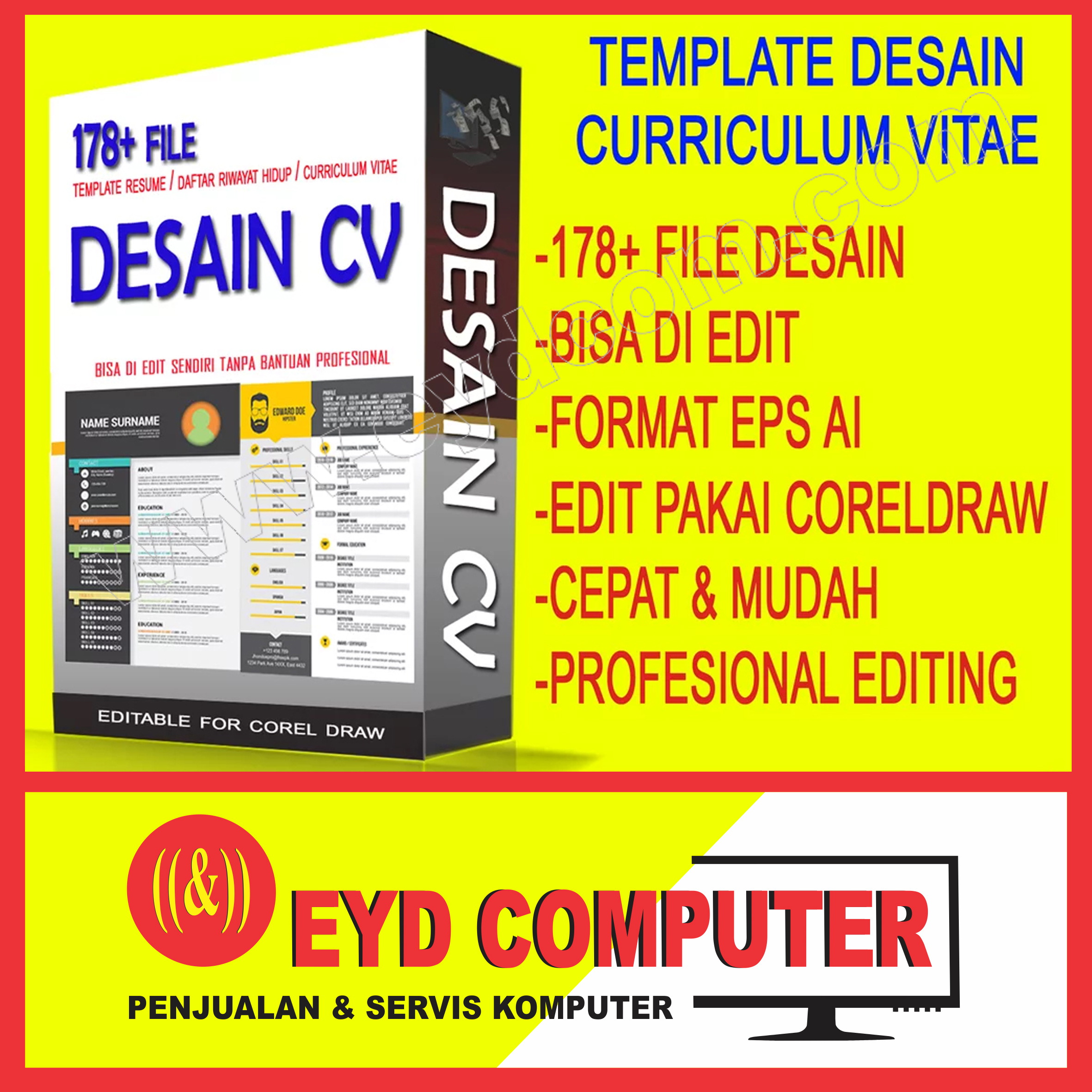 DESAIN CV CURRICULUM VITAE RESUME DAFTAR RIWAYAT HIDUP TEMPLETE CDR ...