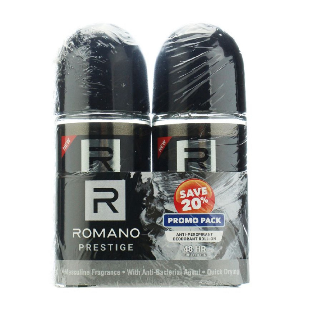 Romano Deo Roll On Twin Pack Men Prestige 50ml | Lazada