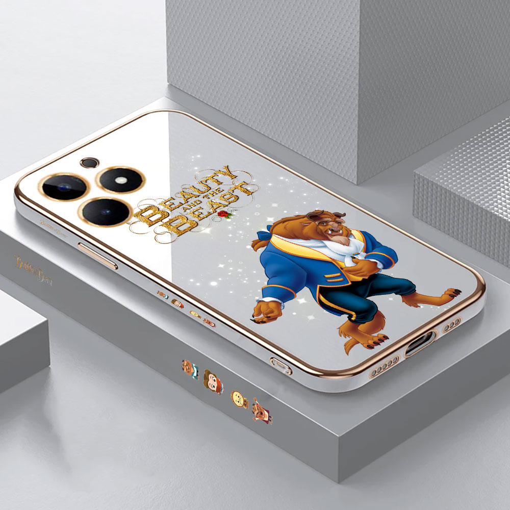 Uonevic High Quality Beauty And The Beast Plating Phone Case For ...
