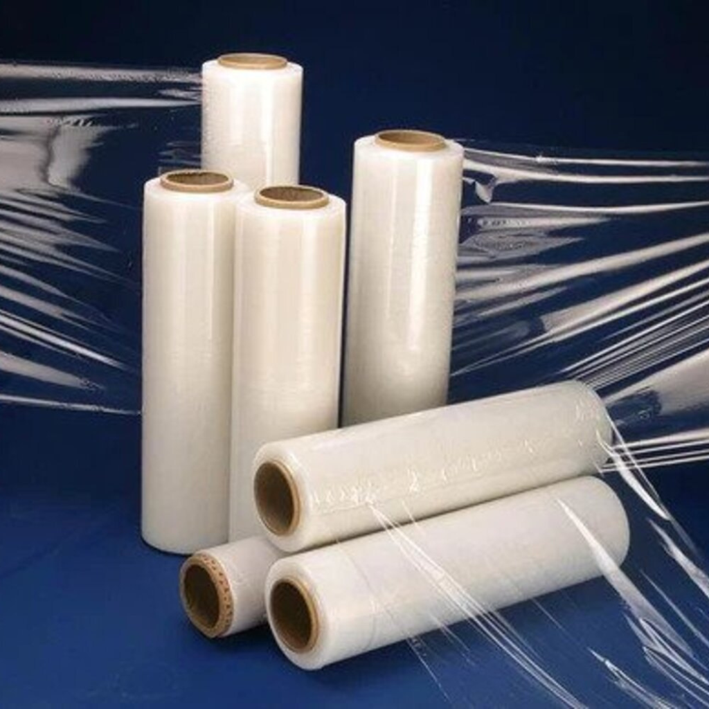 4 Roll 12 INCH Plastic Stretch Wrap, LLDPE Wrapping Stretch Film Roll ...