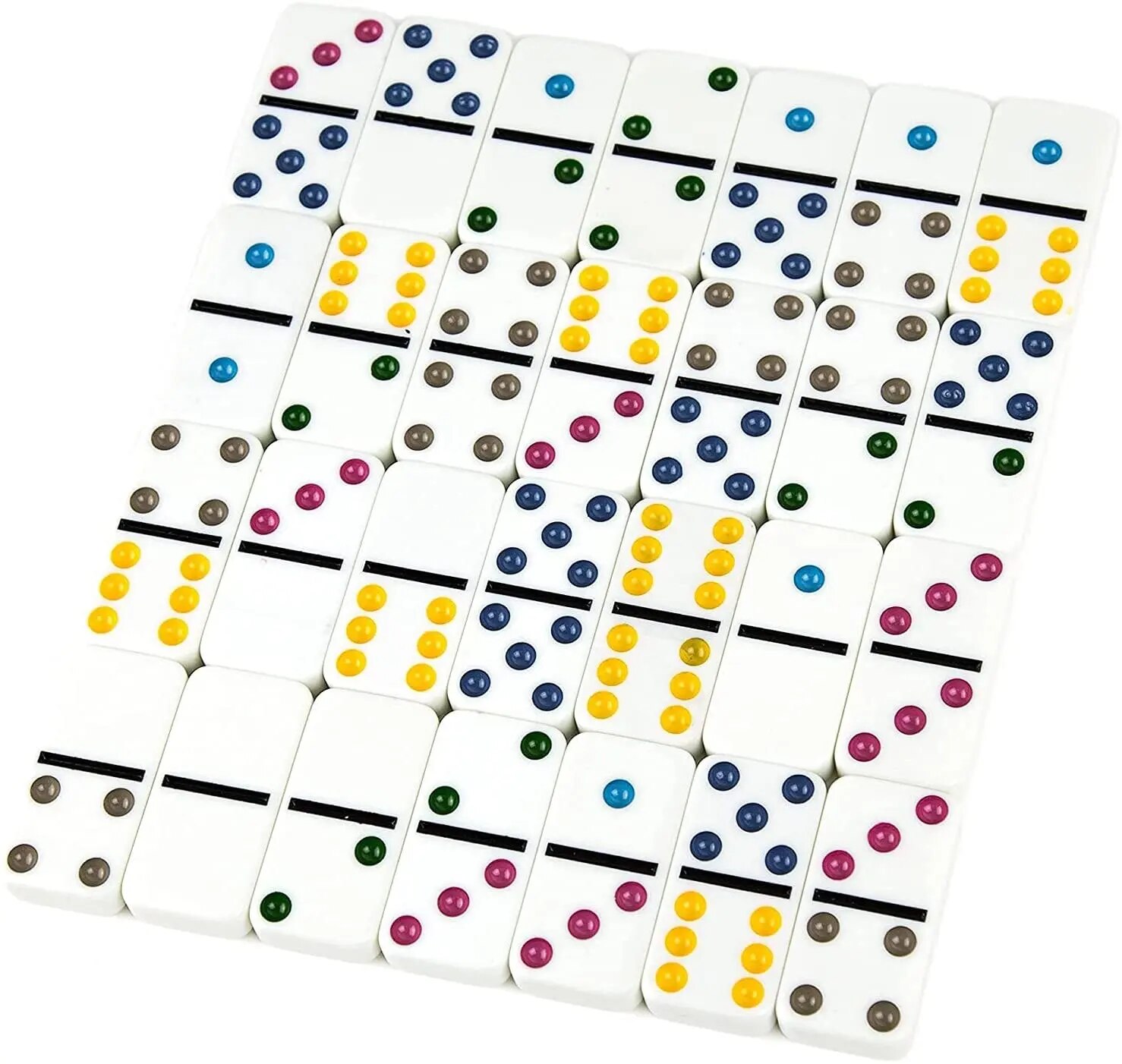 【big-discount】 Joystar 28X Color Dot Double Six Dominoes Table Game Set ...