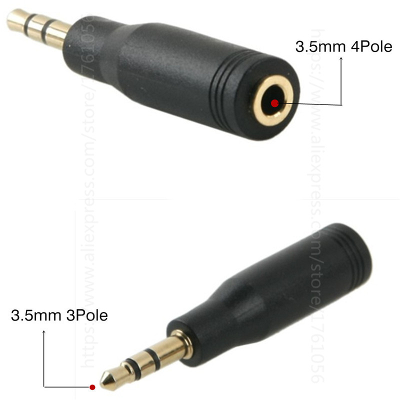 【VogueVenture】3.5 mm 3 pin revolution 4 pin 3.5 mm jack female stereo ...