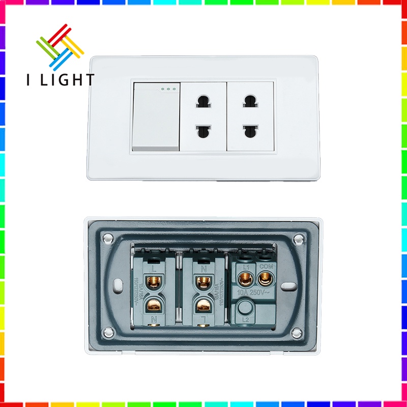 （Fast delivery）Wise series Universal Multi-functional switch socket 2 ...