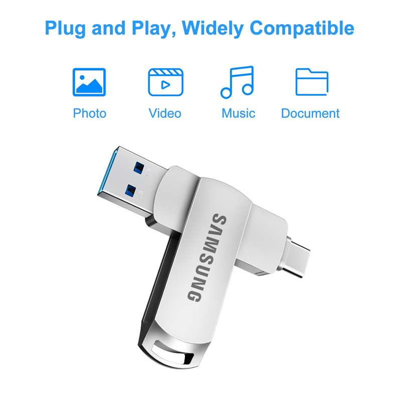 SAMSUNG OTG TYPE-C USB Flash Drive 1TB 2TB USB3.0 Pen Drive Waterproof ...