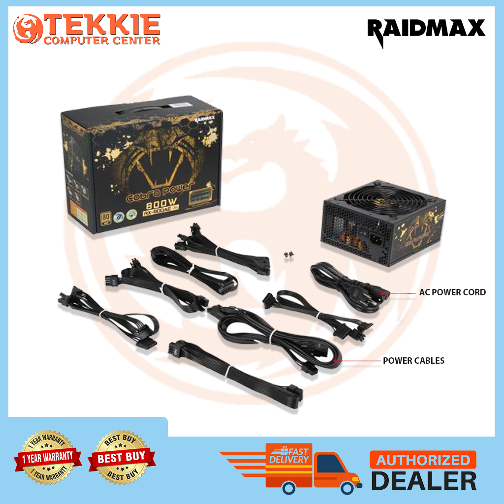 Cobra Power 800W RX-800AE RAIDMAX Power Supply BRANDNEW!! | Lazada PH