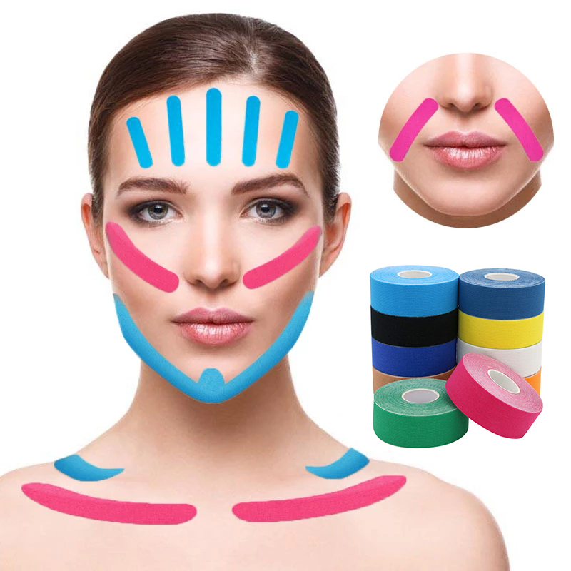 2.5CM*5M Kinesiology Tape for Face V Line Neck Eyes Lifting Wrinkle ...