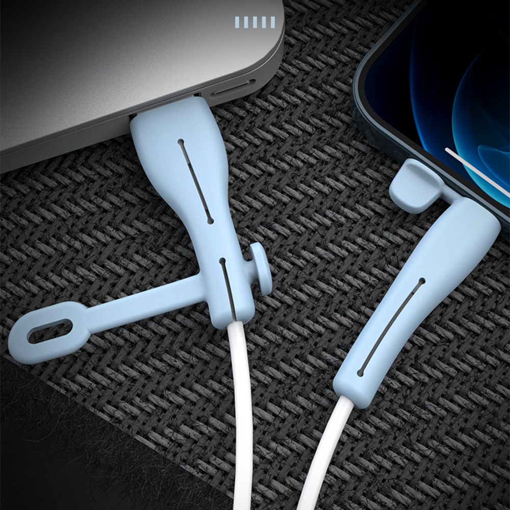 Cable Holder Protective Cap Cord Saver Wire Winder Silicone Cable ...