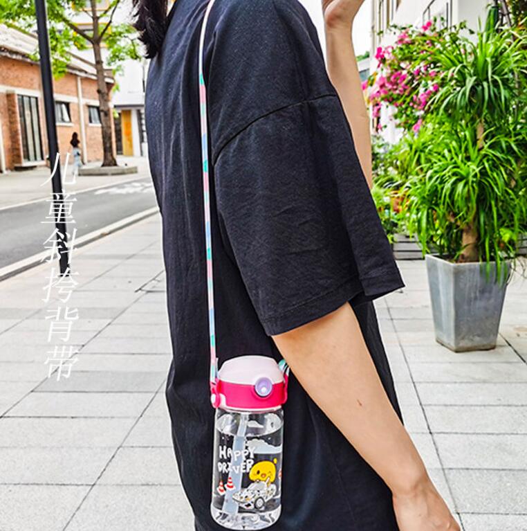 แก้วน้ำหัดดูด แกัวน้ำกันสำลัก แก้วน้ำ ขวดน้ำ ขนาด 380 ml มีสายห้อย - SunnyLife - ThaiPick