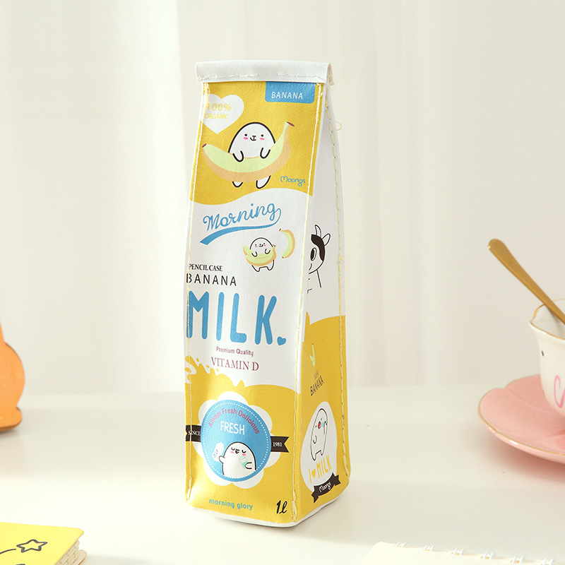 Inovative Pencil case Cute pouch Storage Milk box Fashion Korean Logo ...