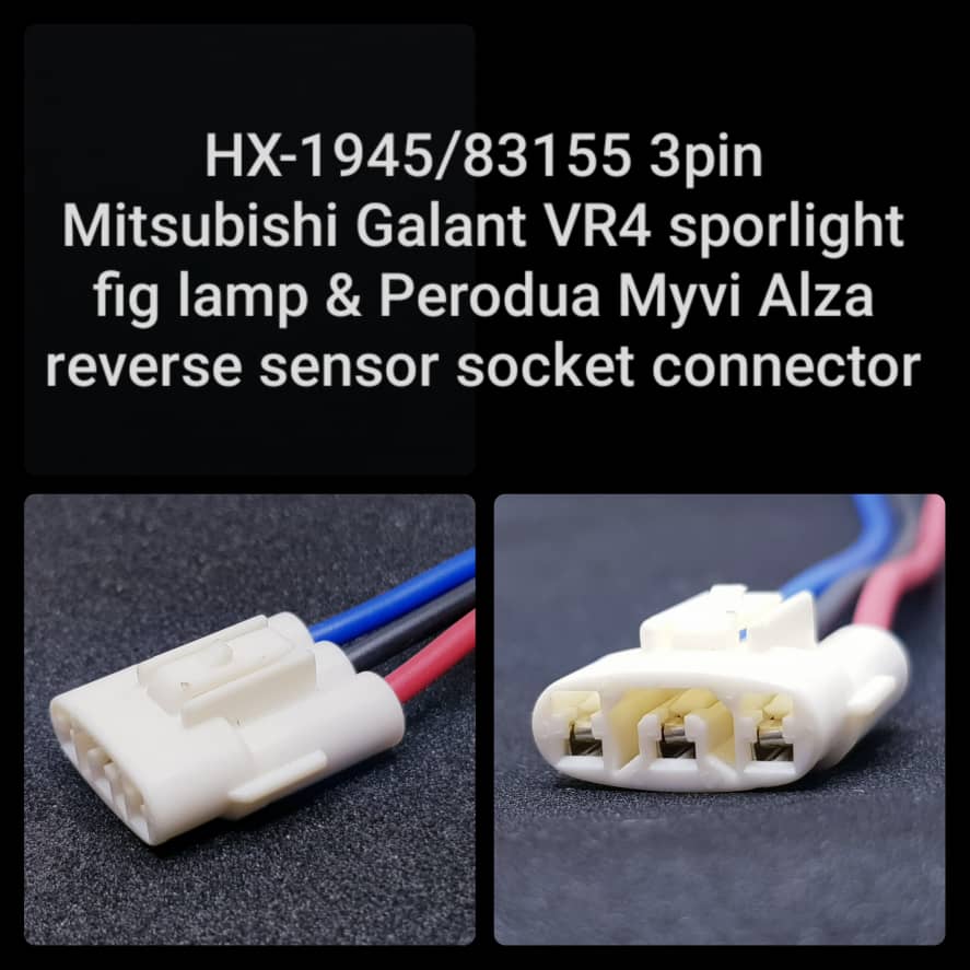 HX-1945 3pin Perodua Myvi Alza reverse sensor socket connector | Lazada