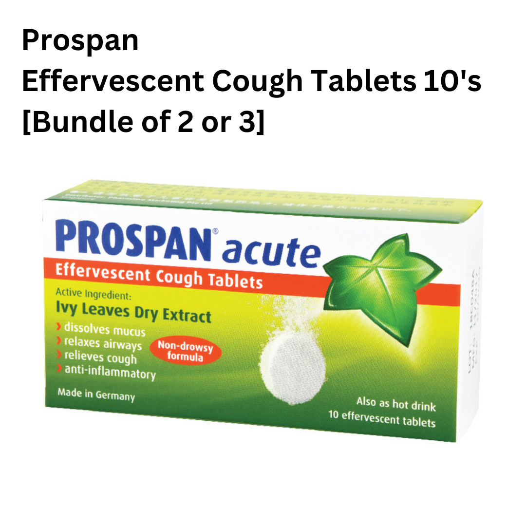Prospan Sugar-Free Effervescent Cough Tablets 10's - Unique Ivy Extract ...