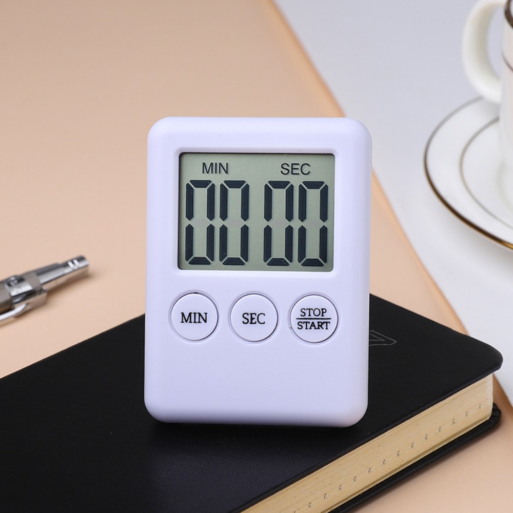 LCD Mechanical Clock Alarm Stopwatch Clock Electronic Timer Cooking ...