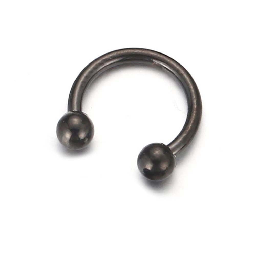 Septum Fashion C Shape Circular Hoop Ball Stud Earrings Body Piercing ...